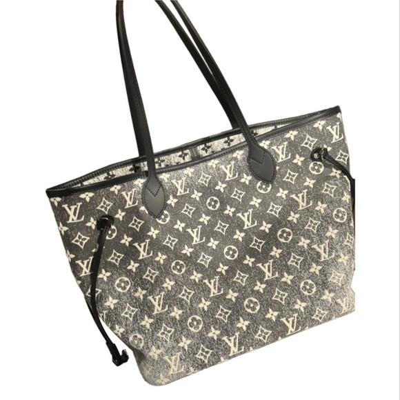Louis Vuitton | Bags | Louis Vuitton Denim Monogram Jacquard Neverfull ...